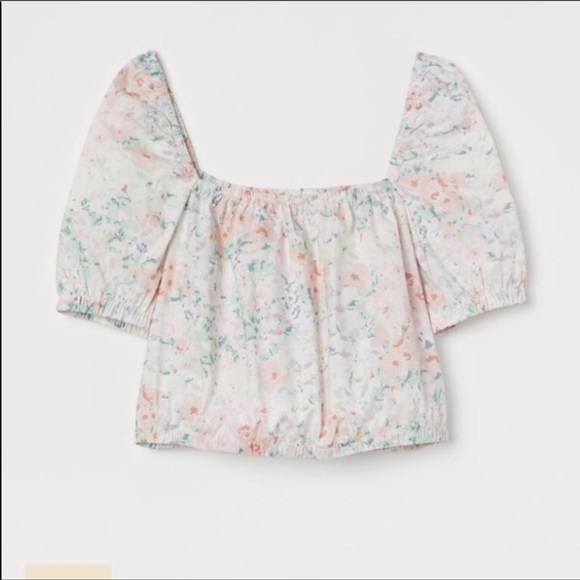 H&M | Tops | Hm Floral Crop Top | Poshmark